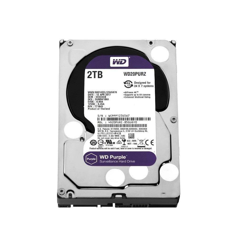 HD WD Purple Surveillance 2TB 3.5´ SATA – WD20PURZ – Império Teixeira